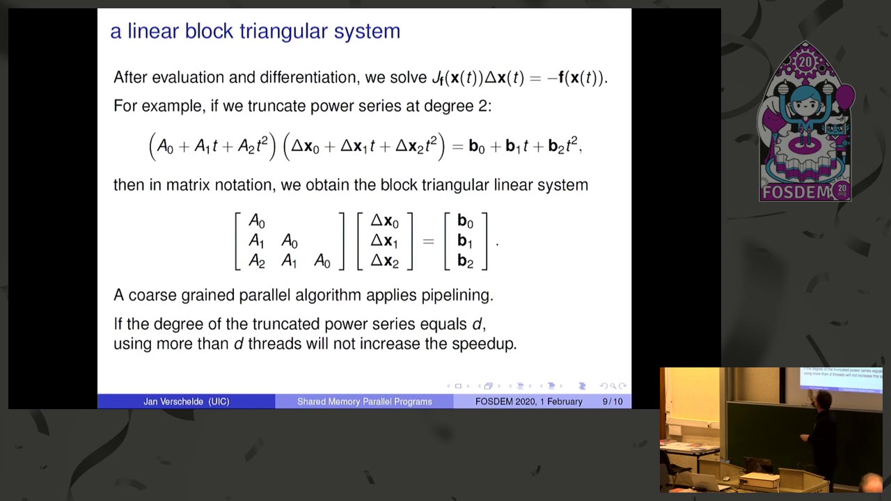 Writing Shared Memory Parallel Programs in Ada Multitasked Newton's Method for Power Series