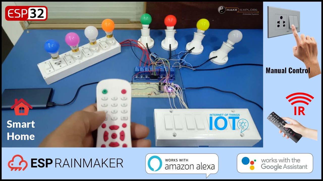 [DIY Project] ESP32 IoT Home Automation Project using IR Remote and ESP Rainmaker