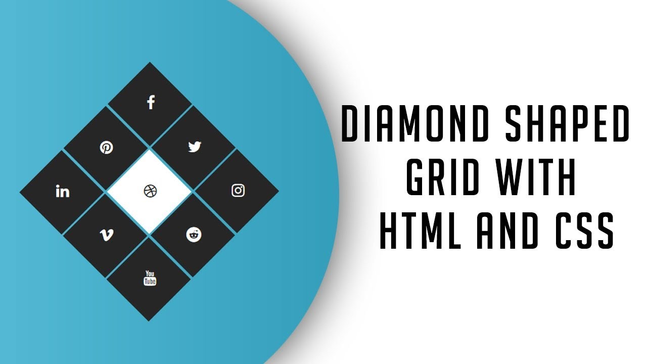 Diamond Shaped Grid with html and css | No Javascript