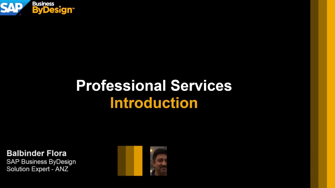 SAP Business ByDesign - An Introduction to Professional Services