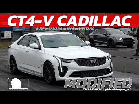 Modded Cadillac CT4-V Drags 2024 Ford Mustang GT, BMWs, Camaro, and ...