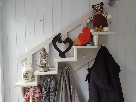 Easy Pallet Wood Projects Staircase Shelf