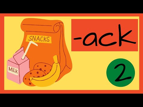 Word Families Set 2 -ack Phonics Teach Your Child To Read with Common Word Endings