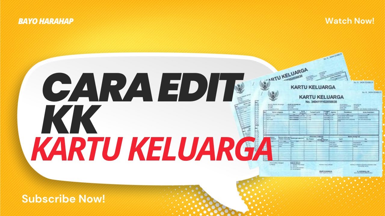 Cara edit kartu keluarga KK pdf terbaru seperti asli