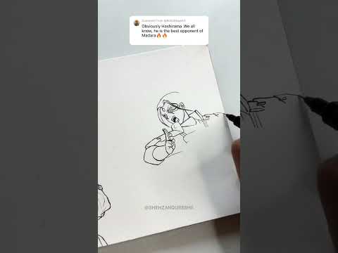 Drawing Madara Vs Hashirama Without Using Pencil Challenge - Best Rivalry