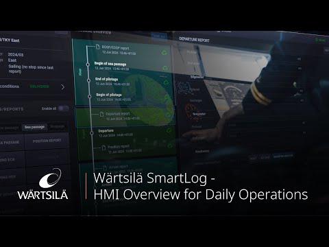 Wärtsilä SmartLog – HMI overview for daily operations