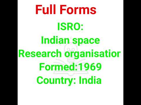 Full Form of NASA and ISRO