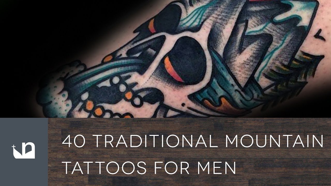 40 Traditional Mountain Tattoos For Men