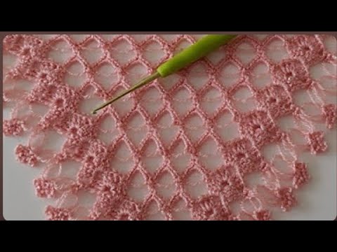 How to make a Crochet Triangle Shawl | Crochet Design for Shawl, Scarf, Shrug, Ponchu