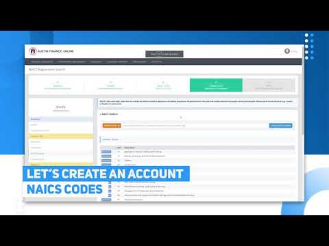 Let's Create An Account: NAICS Codes (Step 4)