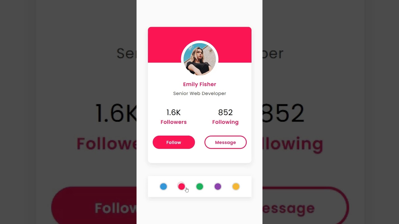 Card With Dynamic Theme  #coding