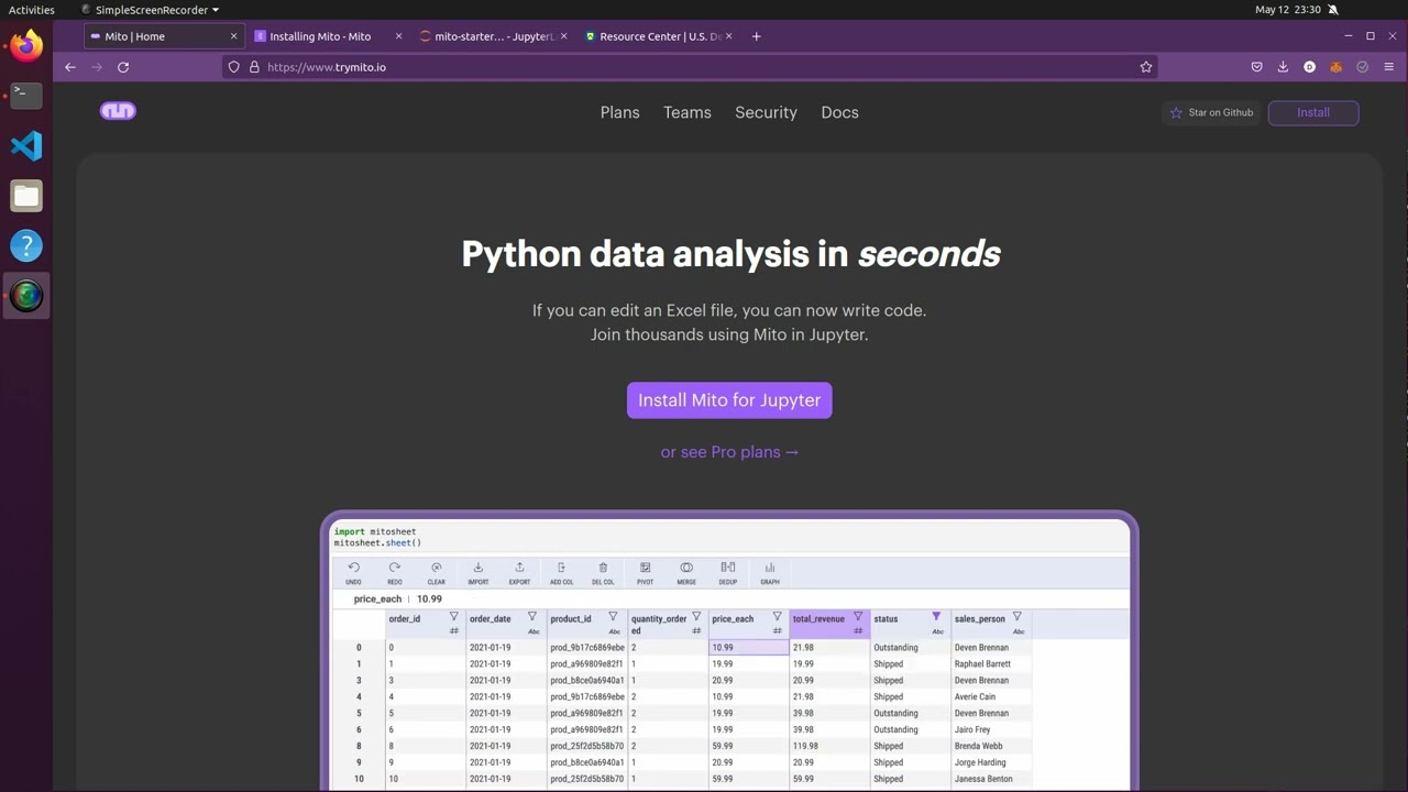 [30] Simple Excel functionality in Python with Mito!
