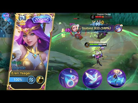 NEW BUFF ODETTE IS FINALLY HERE!! | TOTALLY BROKEN (BACK TO META) NEW BEST BUILD AND EMBLEM | MLBB