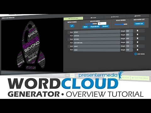 PresenterMedia WordCloud Generator Overview Tutorial