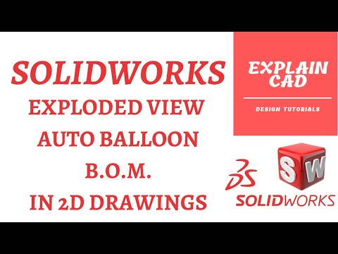 Solidworks Exploded View Drawing Tutorial Solidworks Bill Of Materials ...