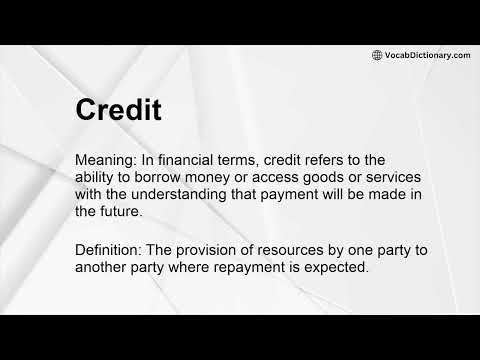 Credit Meaning