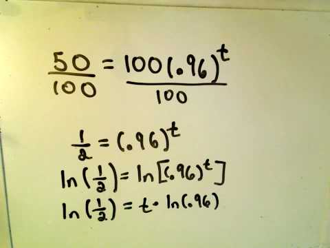 Exponential Decay / Finding Half Life