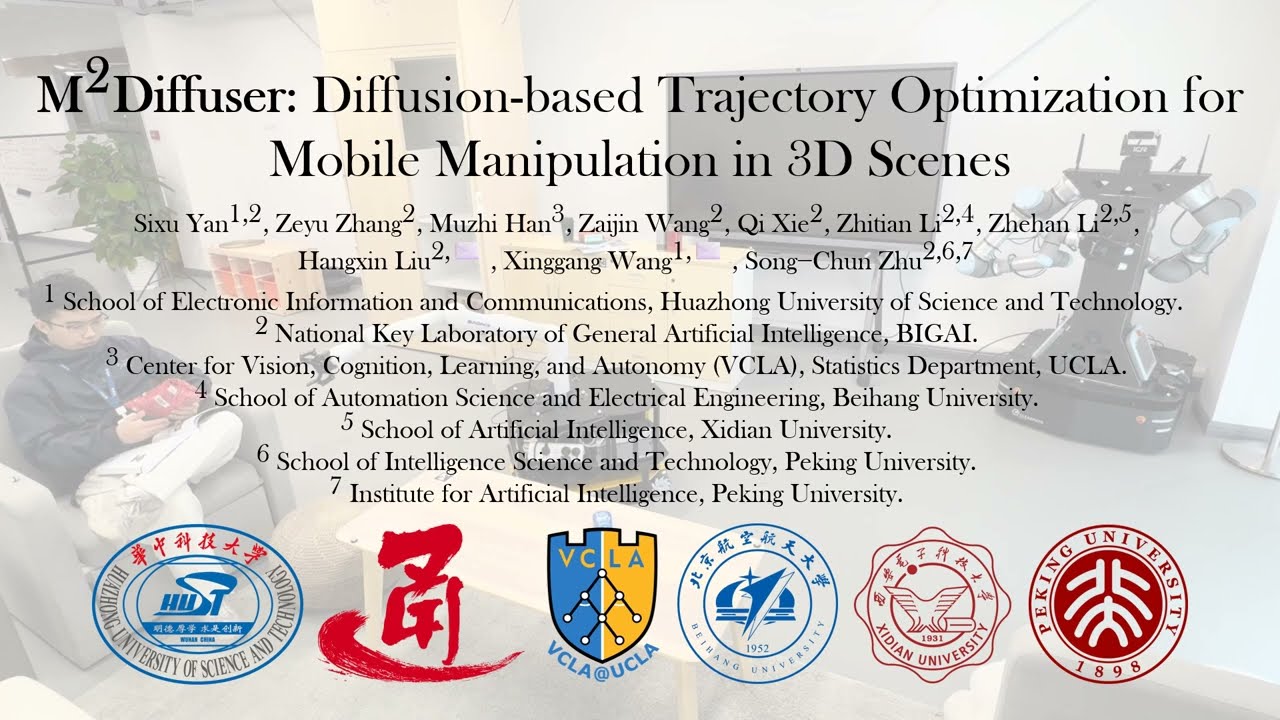 M²Diffuser: Diffusion-based Trajectory Optimization for Mobile Manipulation in 3D Scenes
