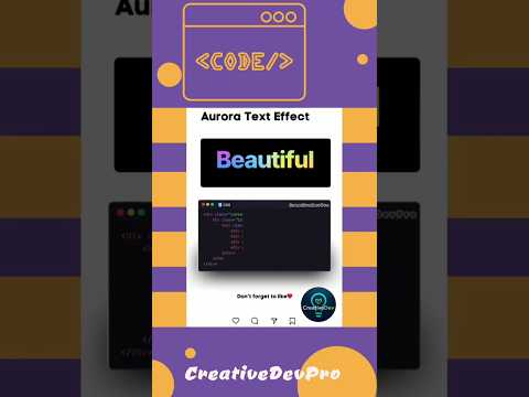 Make Your CSS Text GLOW With This Amazing Aurora Effect! #webdesign #textanimation
