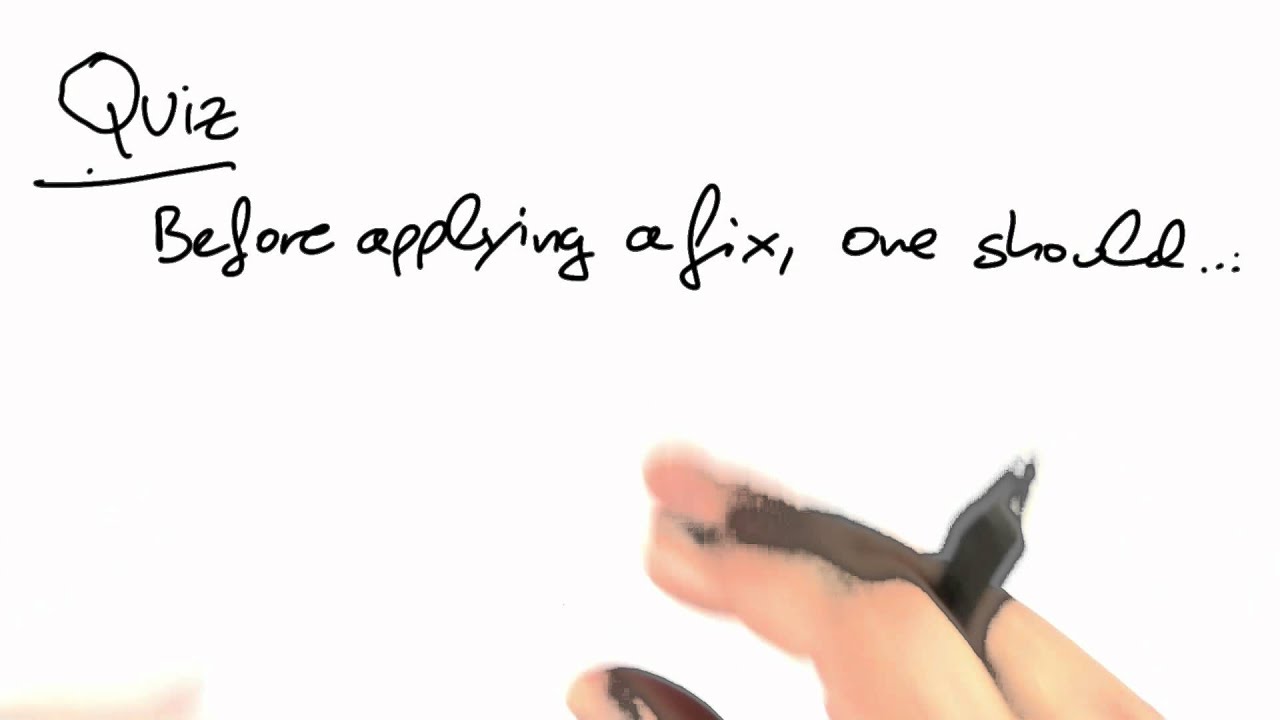 Before Fix - Software Debugging