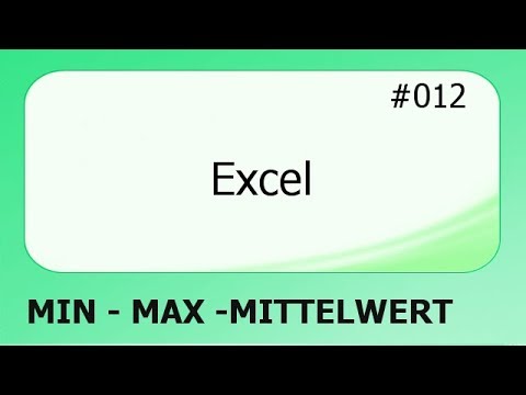 Excel #012 Min / Max / Mittelwert [deutsch]
