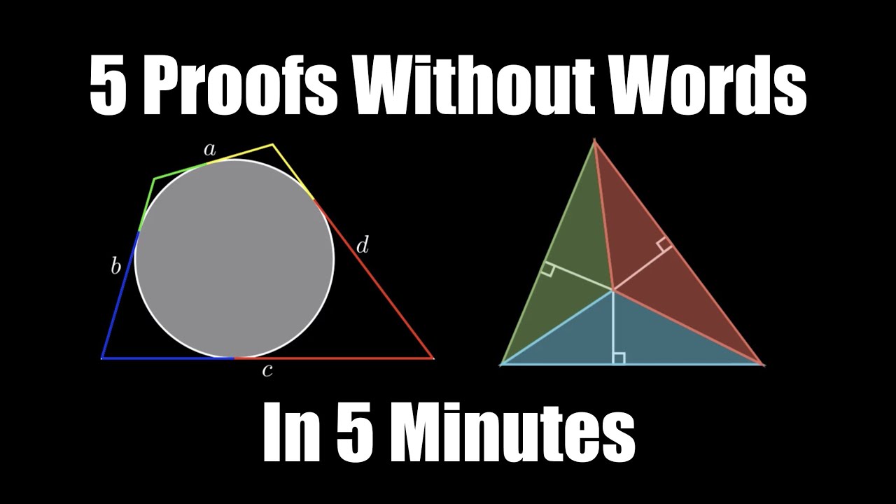5 Proofs Without Words in 5 Minutes