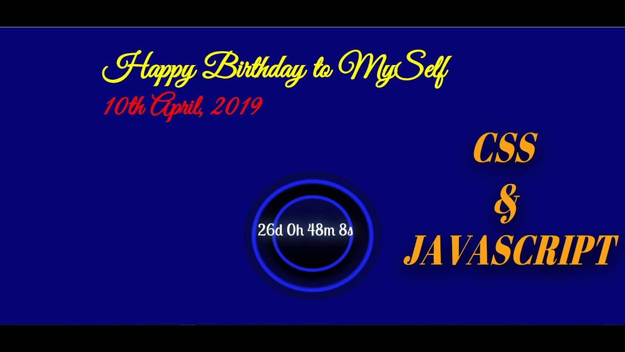 Happy Birthday - CountDown [CSS & JavaScript]