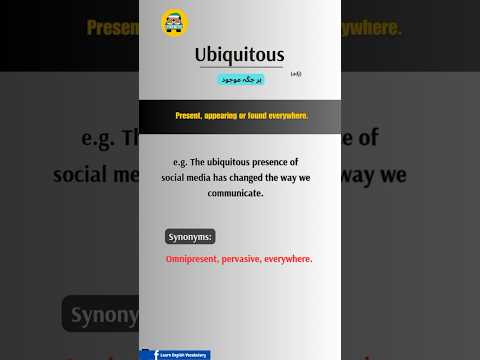 Ubiquitous | Advanced English Vocabulary with Urdu Meaning #advancedenglish #grevocab #learnenglish