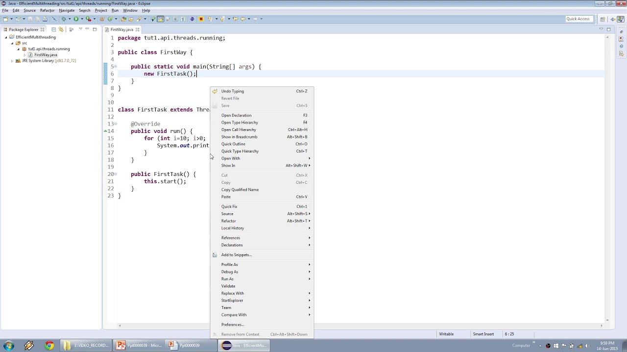 Creating Threads Using the Threads-API - First Way