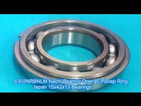 6302NRBNLM Nachi Bearing Open C3 Snap Ring Japan 15x42x13 Bearings