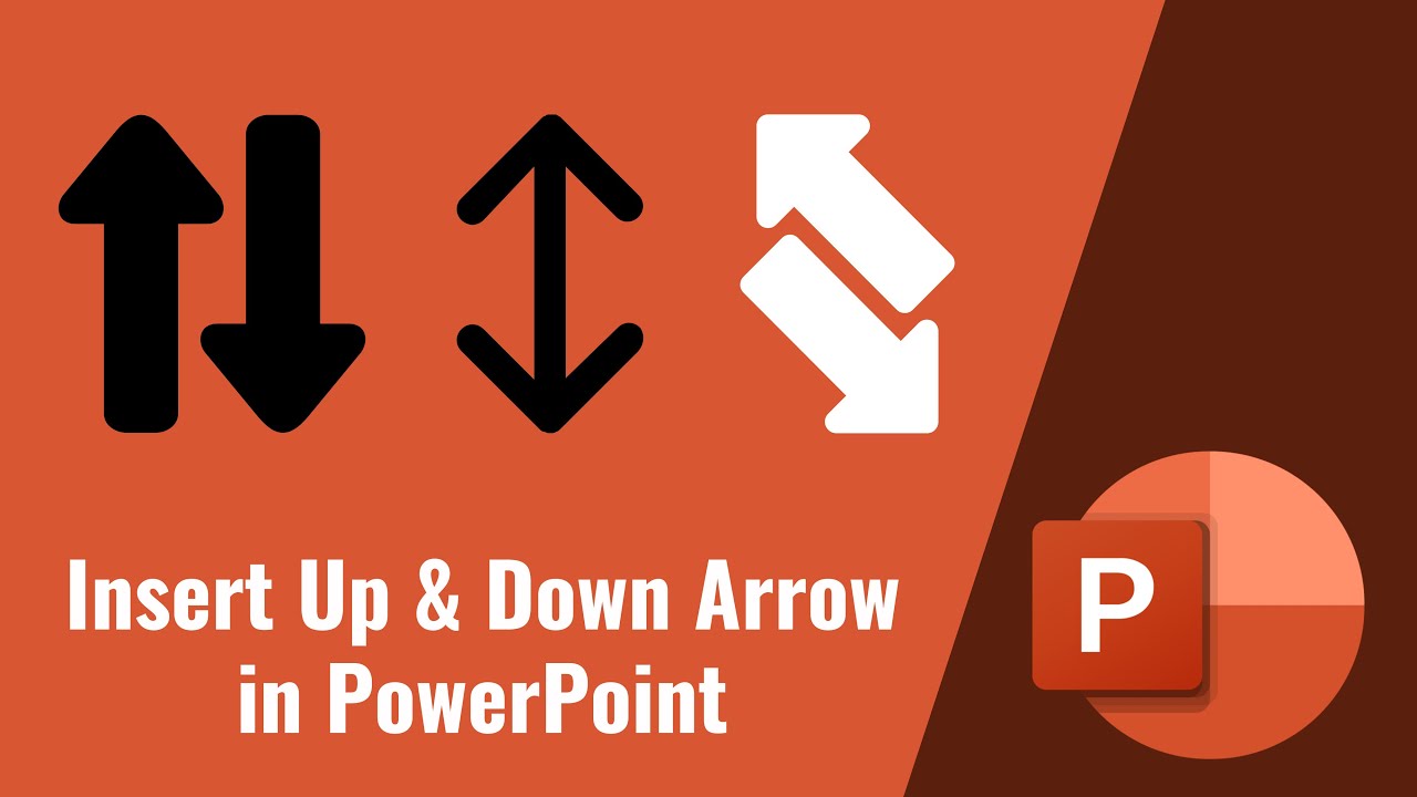 How to insert up & Down Arrow symbol in POWERPOINT