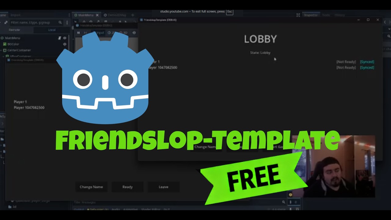 I made a free Godot Multiplayer Template