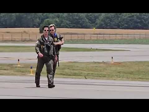 Maverick and Iceman arrive in the UH-1 at North Alabama Air Show!