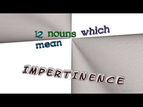 impertinence - 13 nouns similar to impertinence (sentence examples)