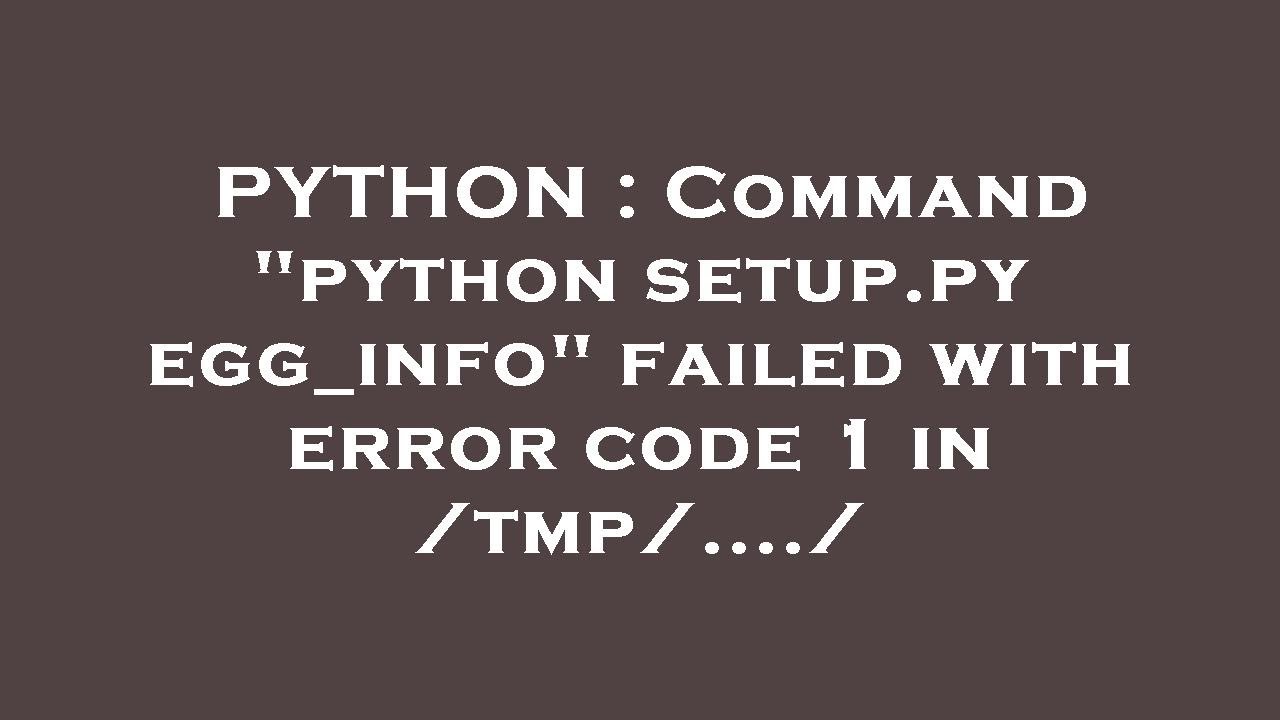 PYTHON : Command 