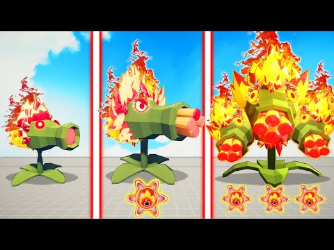 (NEW) EVOLUTION OF FIRE PEA SHOOTER (PLANT VS ZOMBIE) | TABS - Totally Accurate Battle Simulator