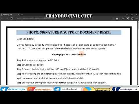 tnpsc photo resize in pc signature document size TNPSC OTR photo and signature compresser or resize