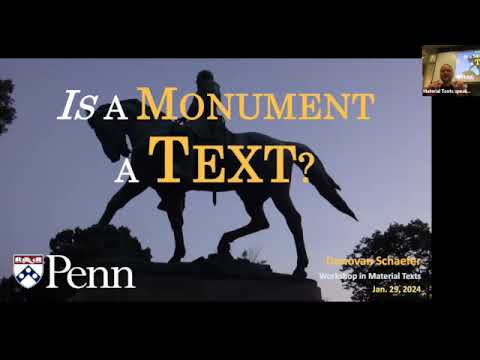 Spring 2024: Donovan Schaefer: "Is a Monument a Text?"