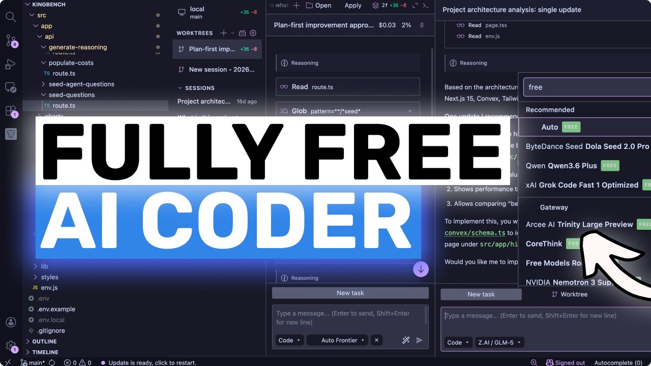 Fully Free AI Coder (Qwen,GLM,Seed 2.0,Step): This NEW & UPGRADED Free & Open AI Coder is INSANE!