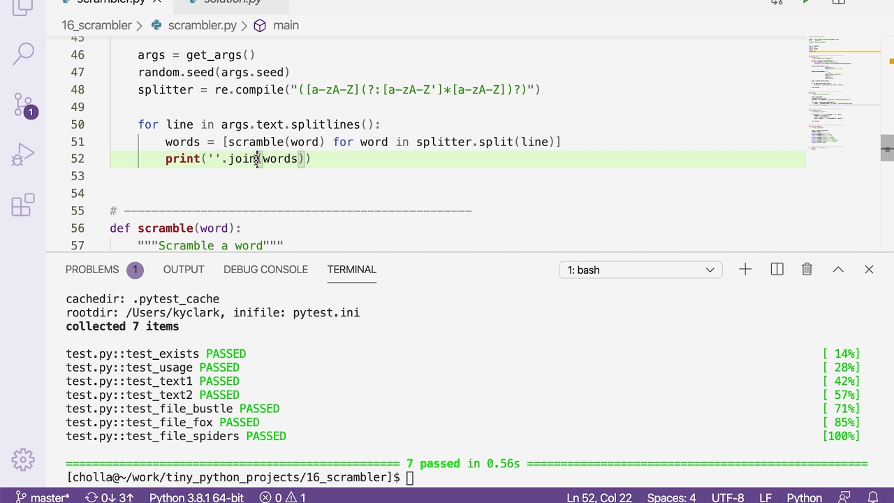 Tiny Python Projects: Ch 16 Pt 6 (Solution)