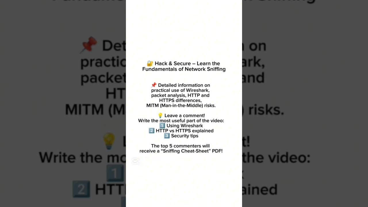 🔐 Hack & Secure – Learn the Fundamentals of Network SniffingDifference between HTTP and HTTPS #hack