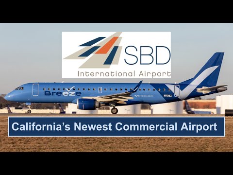 CALIFORNIA'S NEW COMMERCIAL AIRPORT! Breeze Airways Inaugural Flight to San Bernardino
