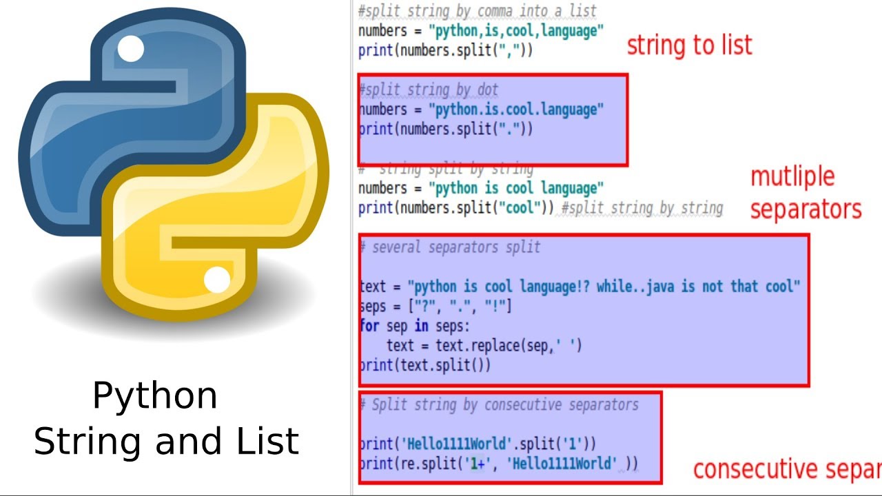 python split string into list examples