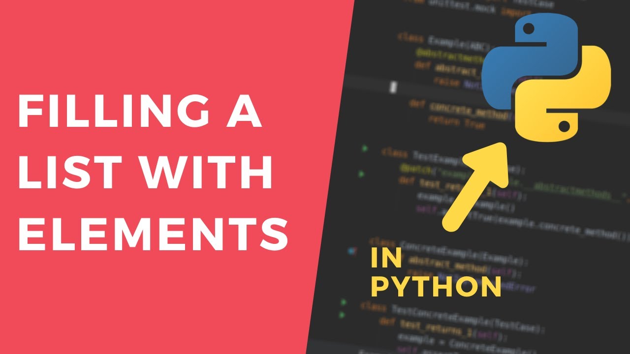 Fill a List With Elements - 1 Minute Python Tutorial #shorts