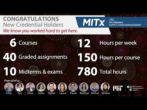 MITx MicroMasters Program Supply Chain Management CFx9 Celebration