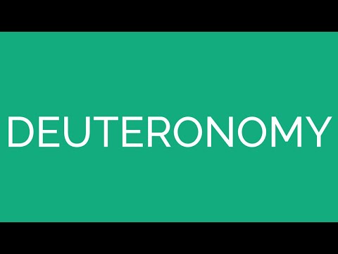 How To Pronounce Deuteronomy