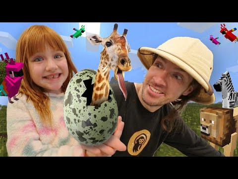 Adley & Niko BABY ANiMAL SAFARi 🦒 Pet Neighborhood & Vet Check Up! G for Gaming Minecraft Movie
