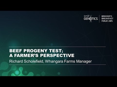 Beef Progeny Test : A Farmers Perspective - Richard Scholefield, Whangara Farms