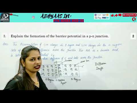 Explain The Formation Of The Barrier Potential In A P-N Junction.12th Q.P.Code - 55/3/1 Year 2022