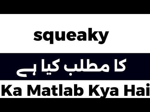 Squeaky Meaning In Urdu | Squeaky Meaning | Squeaky Ka Matlab Kya Hota Hai | Squeaky Urdu Meaning